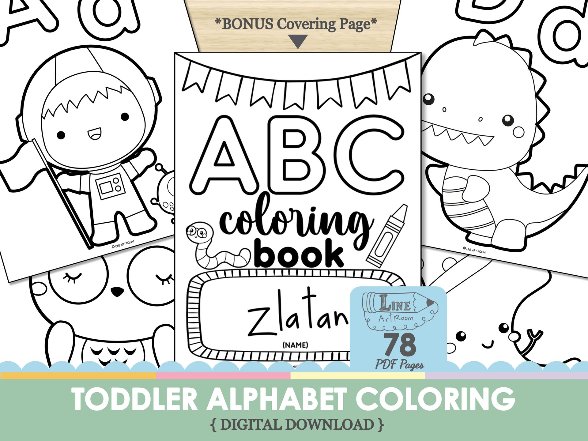 printable alphabet coloring book