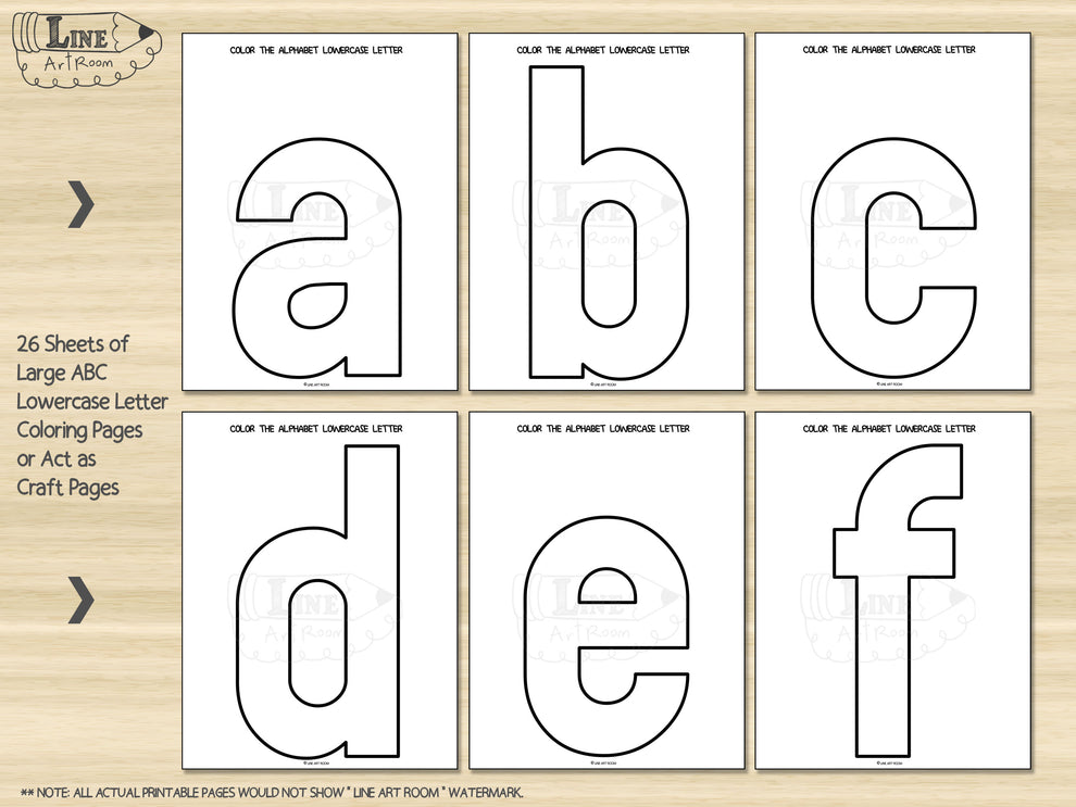 Lowercase Large Alphabet Letters Coloring Pages for Preschool Fun ...