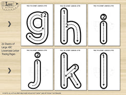 Large Lowercase Traceable Alphabet Printable to Practice Letter ...