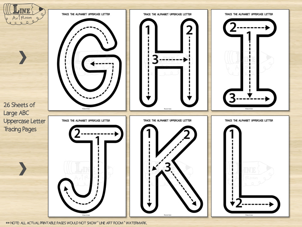 Large Uppercase Traceable Alphabet Printable to Train Handwriting ...