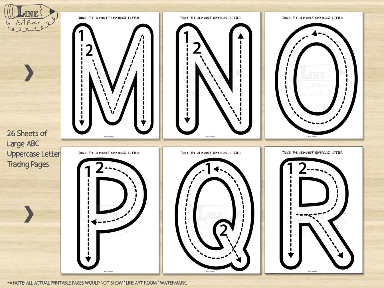 Large Uppercase Traceable Alphabet Printable to Train Handwriting ...