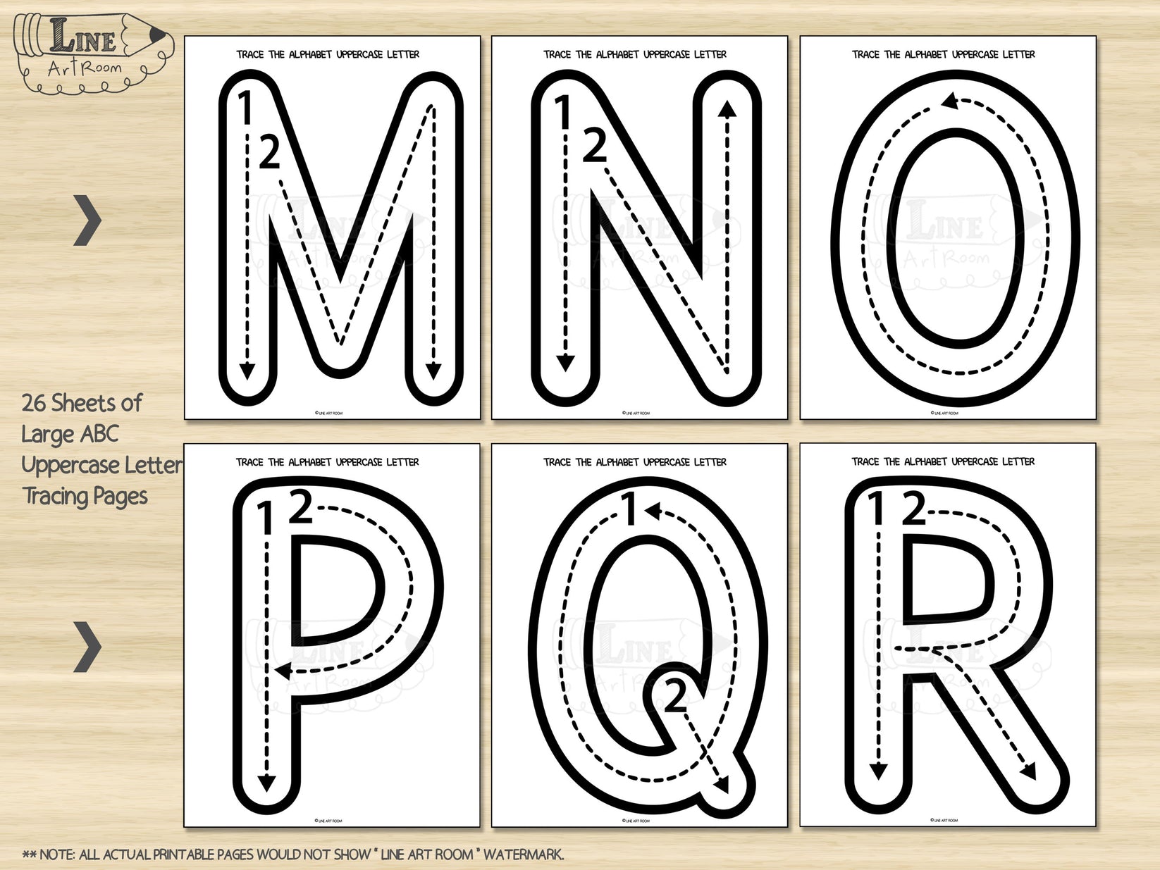 Large Uppercase Traceable Alphabet Printable to Train Handwriting ...