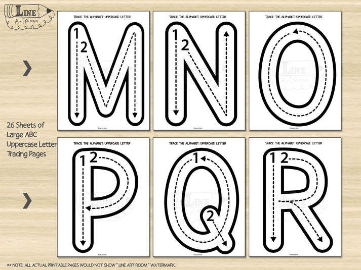 Large Uppercase Traceable Alphabet Printable to Train Handwriting ...
