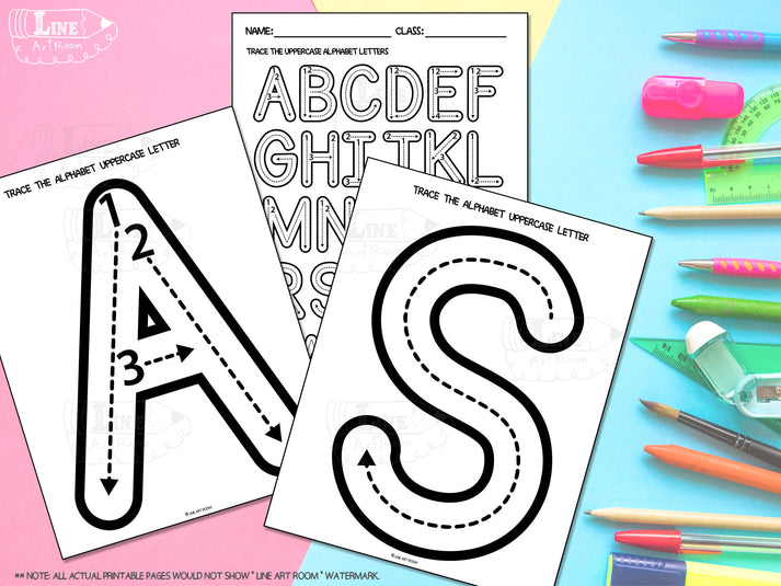 Large Uppercase Traceable Alphabet Printable to Train Handwriting ...