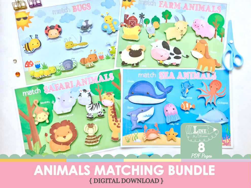 Unlock Fun Learning with Animal Matching Game Activities for ...