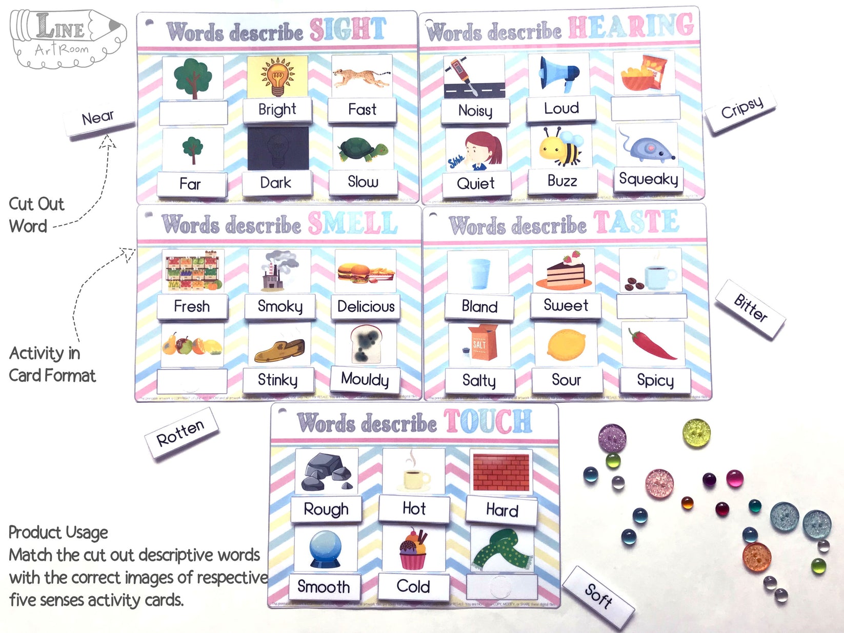 Boost Learning with Five Senses Preschool Theme Sorting Mat Activity ...