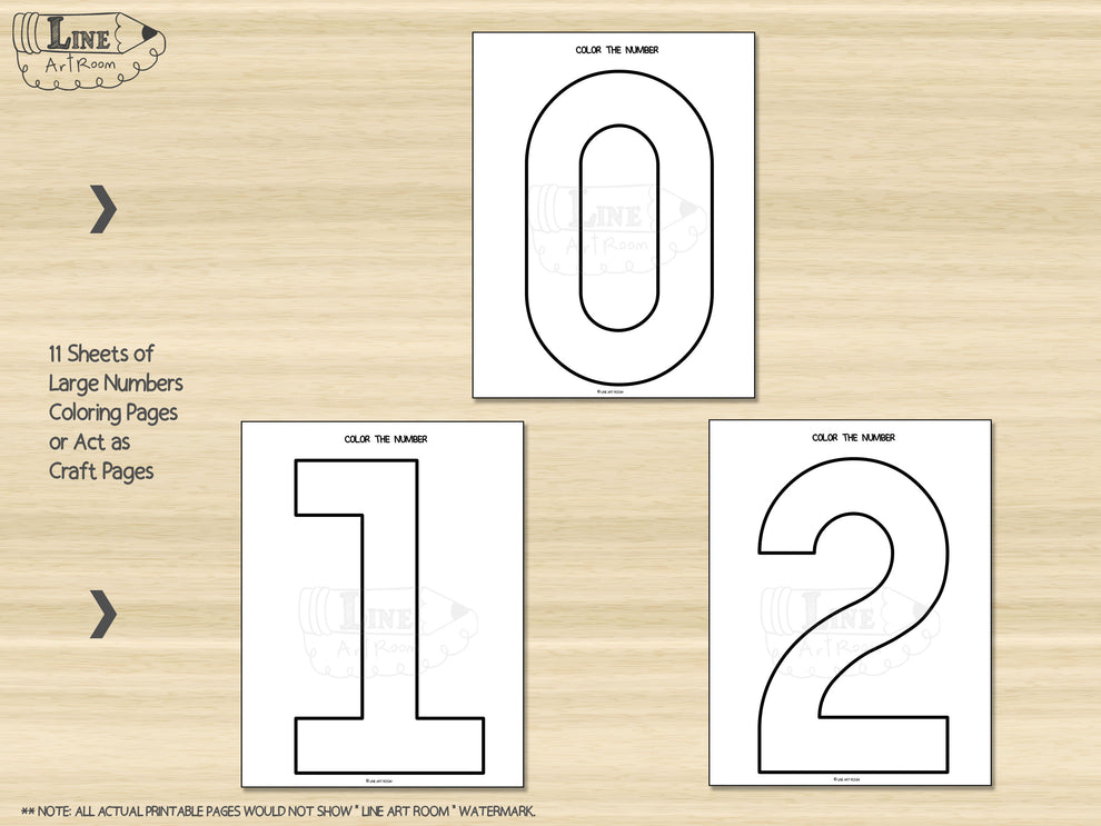 Large 1-10 Number Coloring Sheets for Kids to Boost Number Skills Now ...