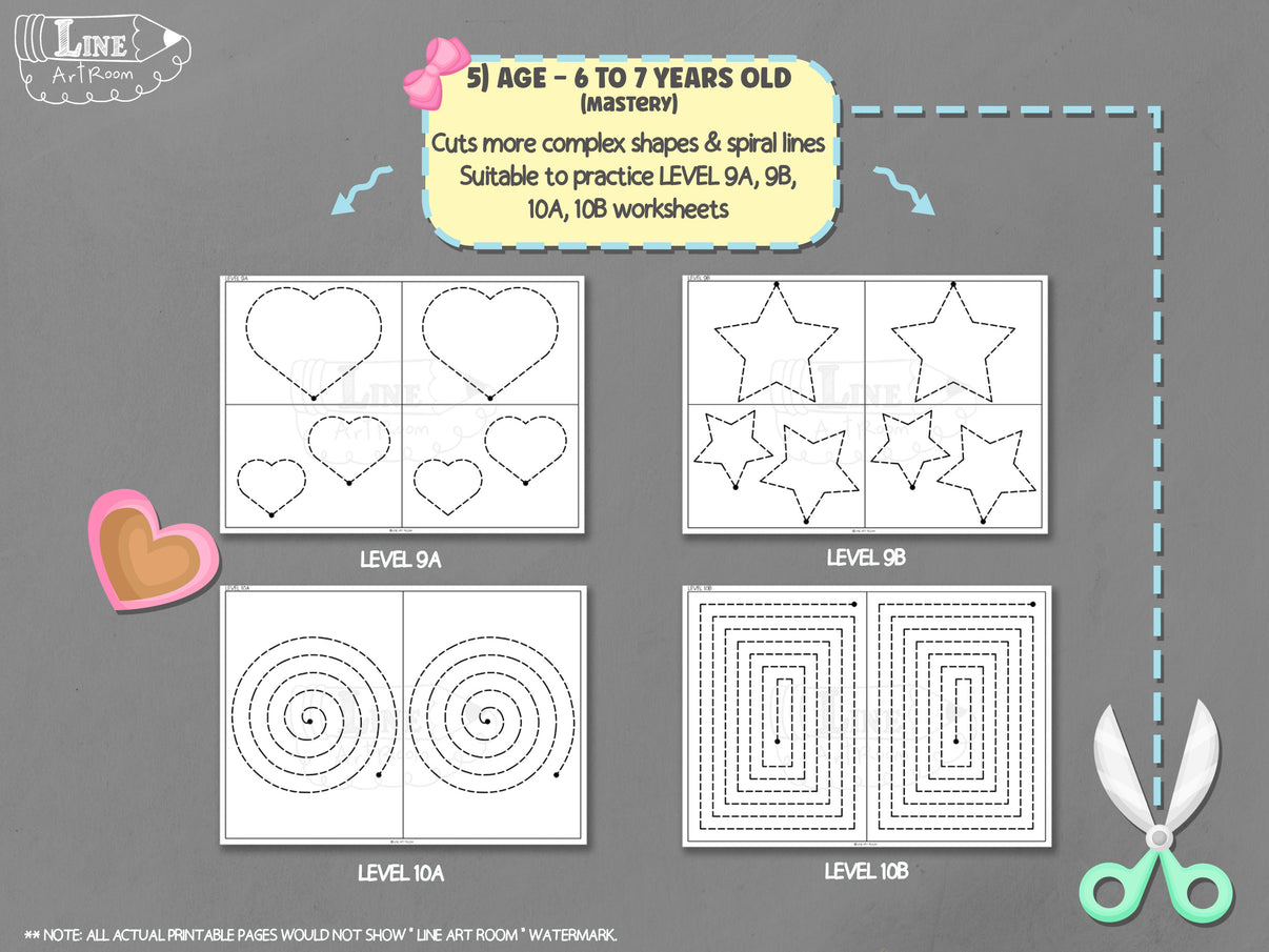 Scissor Cutting Activities of Fine Motor Skills Worksheets for ...