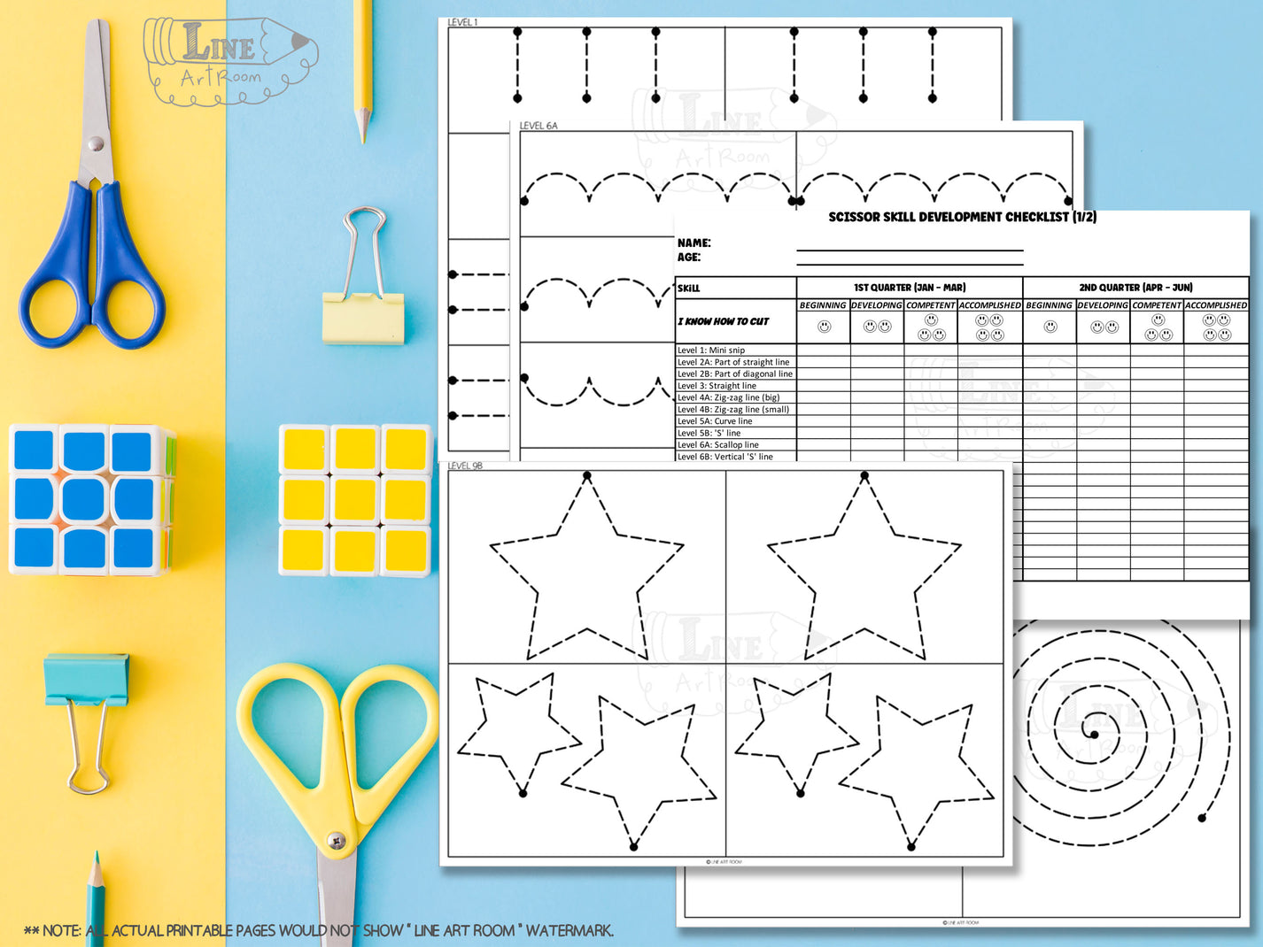 Scissor Cutting Activities of Fine Motor Skills Worksheets for ...